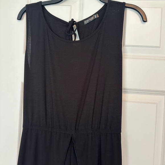 Pants & Jumpsuits | Black Jumpsuit With Split Leg Size Large | Poshmark